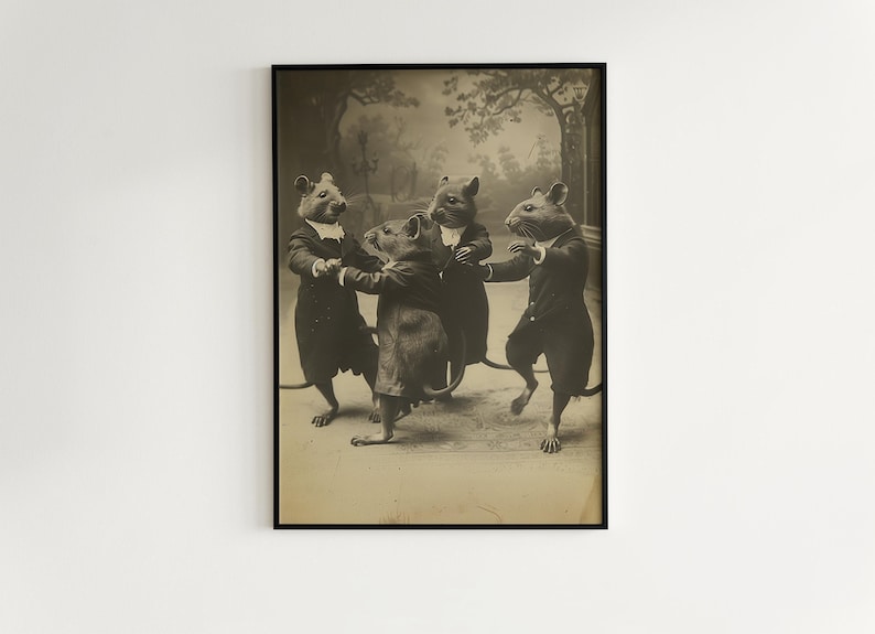 The Dance of Rats, Vintage Victorian Photograph, Wall Decor Art Print ...