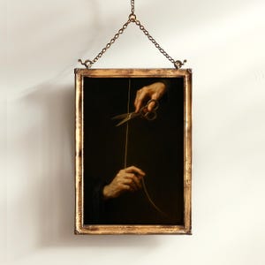 Thread of Life, Gothic Greek Mythology Art Print, Atropos Moirai, the ...