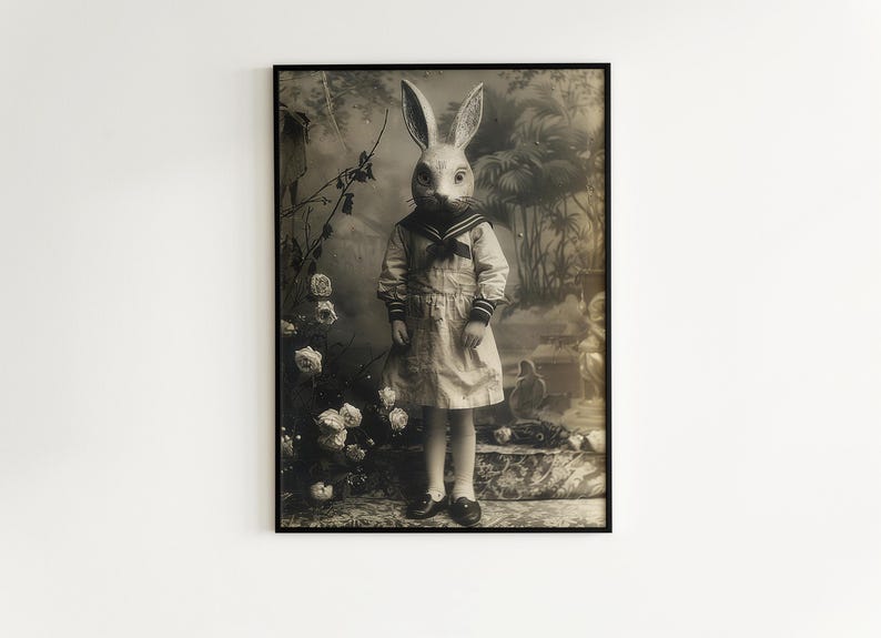 Victorian Easter Bunnie Rabbit, Victorian Gothic Vintage Inspired ...