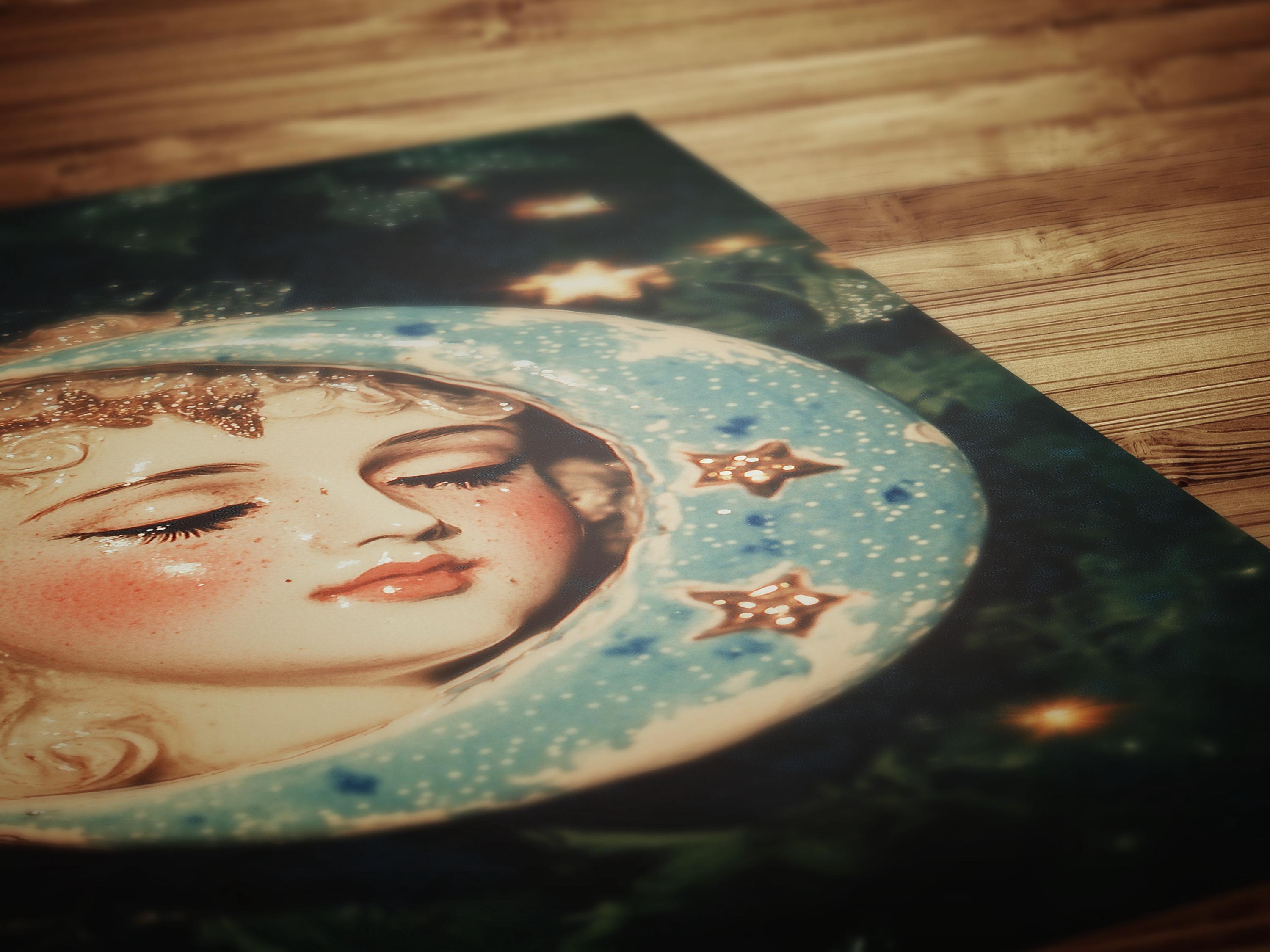 Celestial Moon Print, 90s Whimsigoth Decor, Whimsical Celestial Magical ...