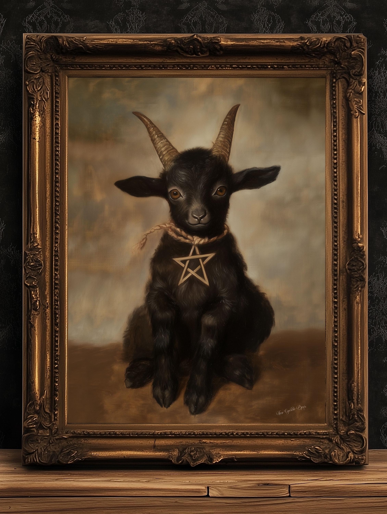Gothic Baby Black Phillip Wall Art, Satanic Baphomet Poster, Witchcraft ...