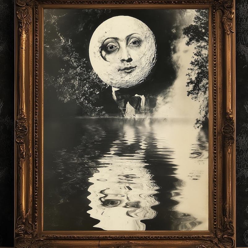Surreal Moon Art - Etsy