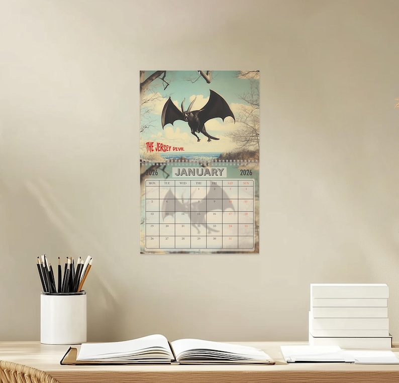 2026 Cryptid Nostalgic Art Calendar Featuring Mythical Creatures ...