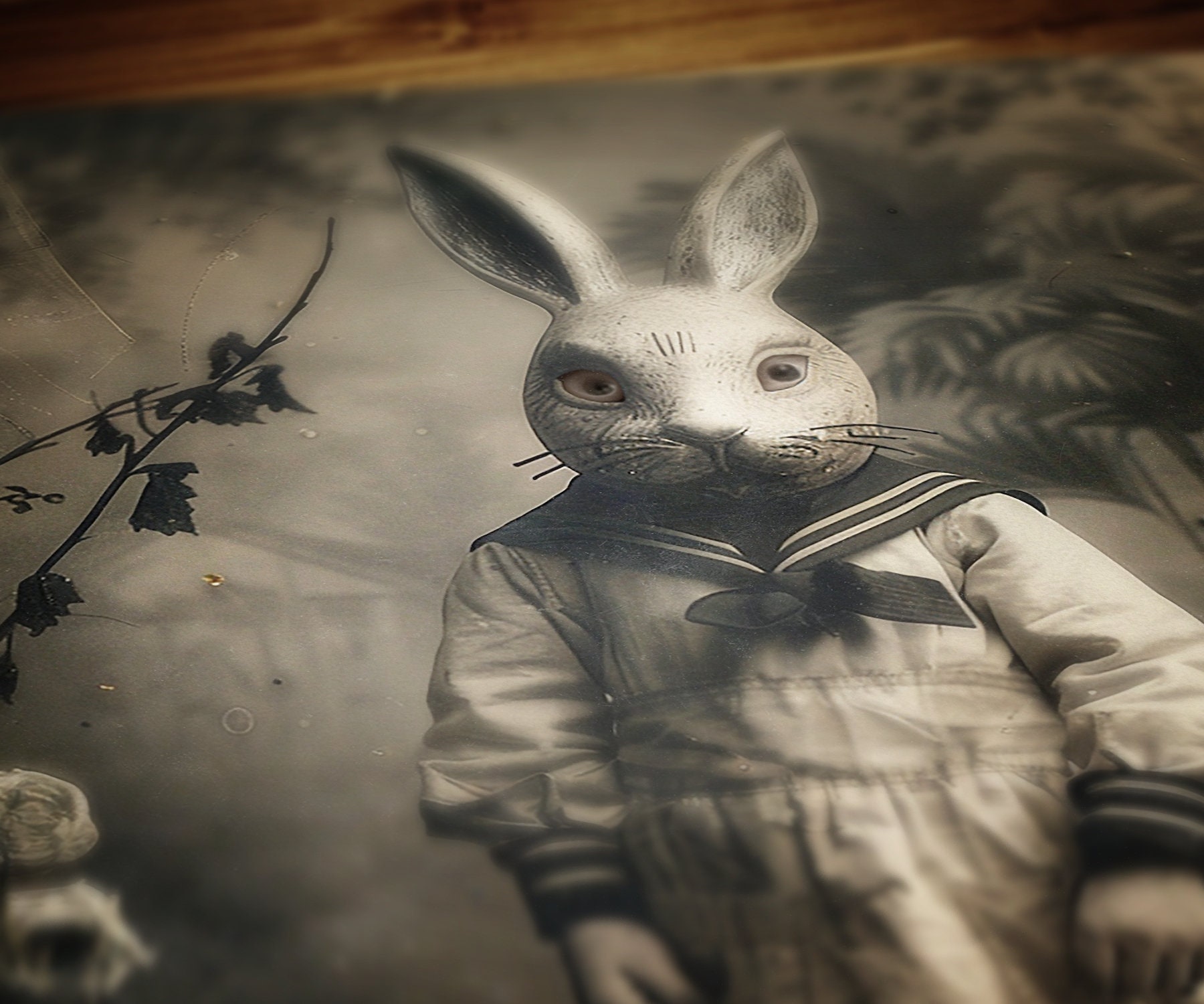 Victorian Easter Bunnie Rabbit, Victorian Gothic Vintage Photograph ...