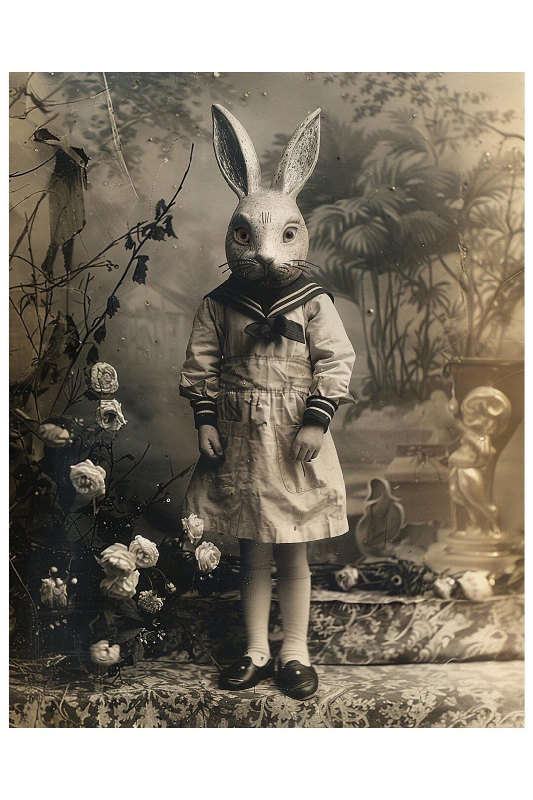 Victorian Easter Bunnie Rabbit, Victorian Gothic Vintage Inspired ...