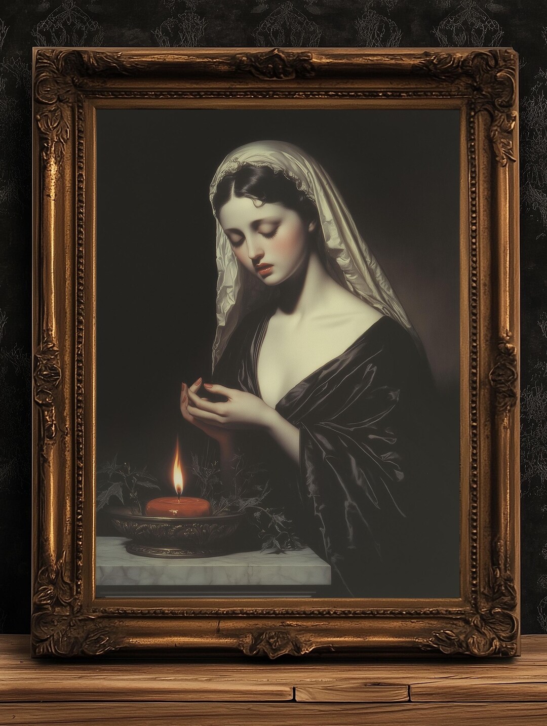 Hestia, Goddess of Hearth Poster, Greek Mythology Art, Dark Academia ...