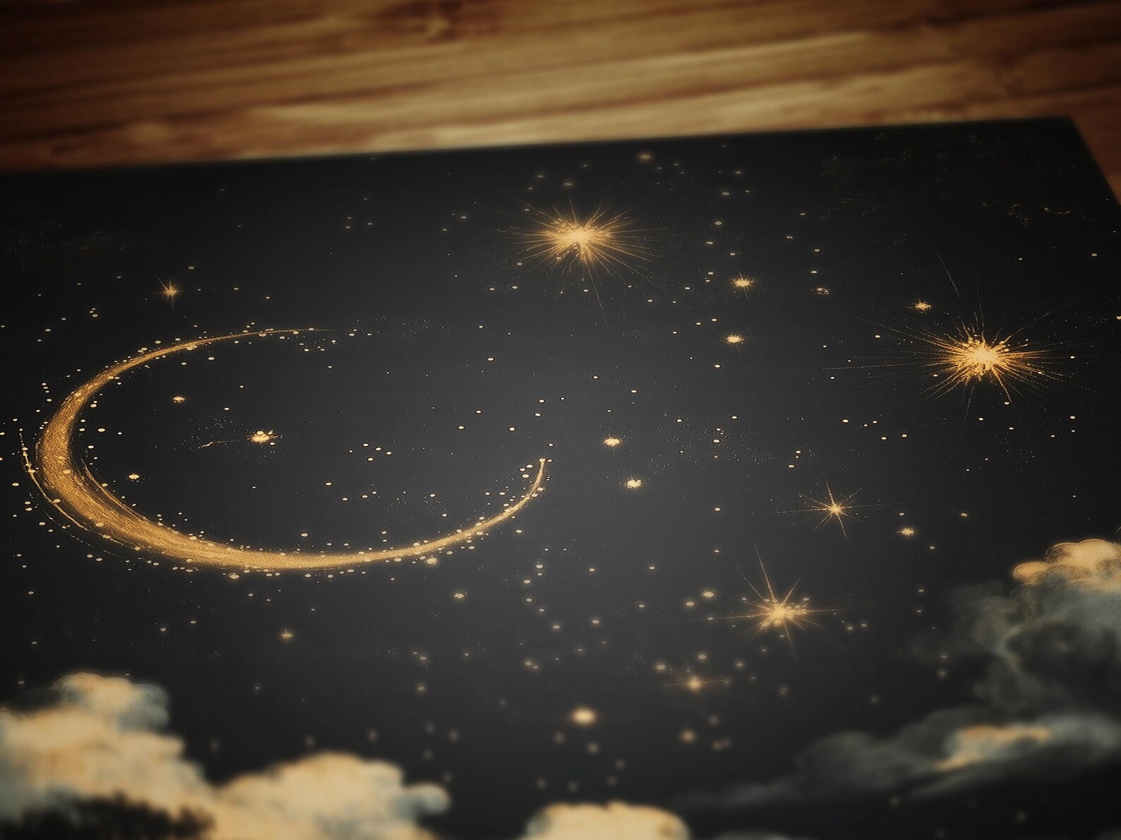 Moon and Stars Celestial Wall Art, Whimsigoth Moon Phase Poster, Dark ...