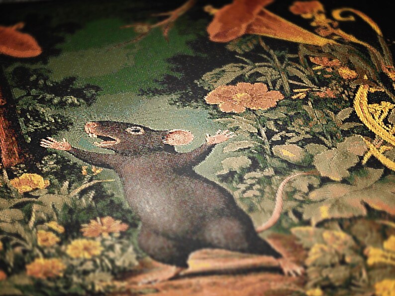 Vintage Victorian Aesthetic Rat Dancing in the Forest, Floral Botanical ...