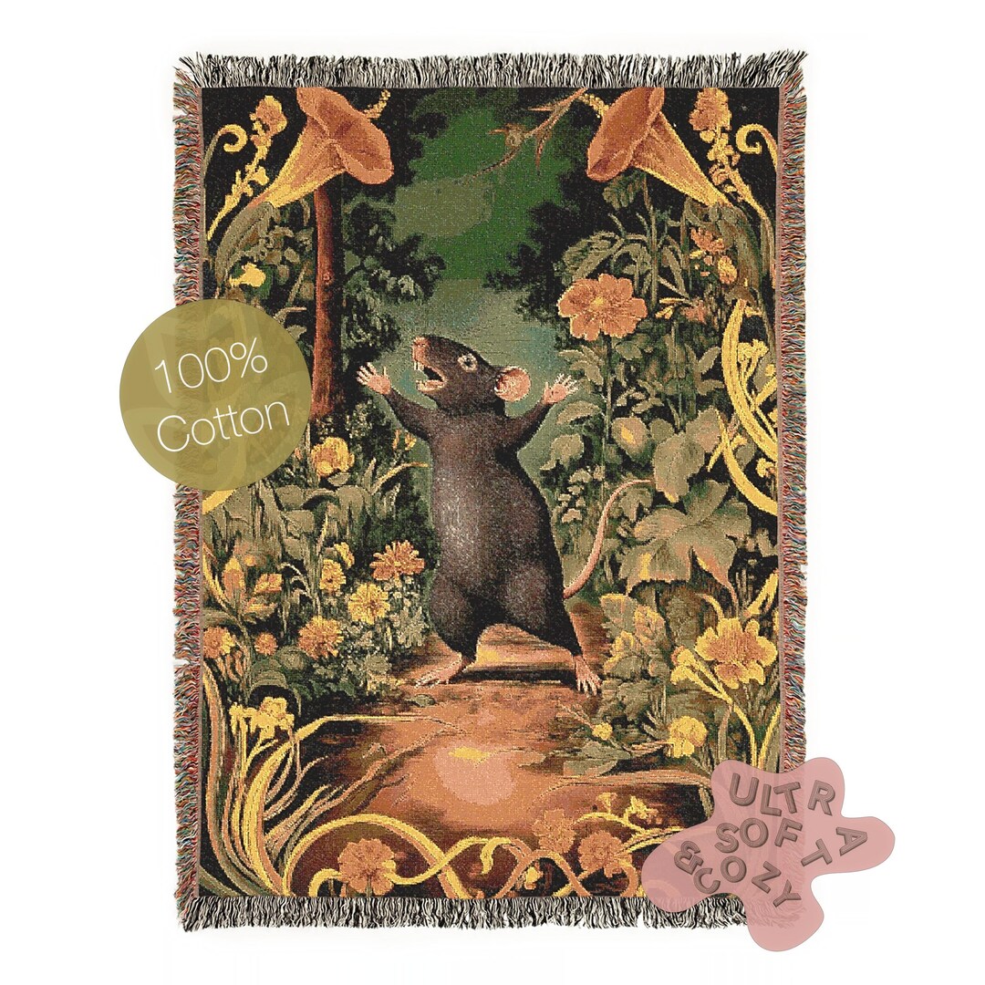 Vintage Victorian Aesthetic Rat Dancing in the Forest, Floral Botanical ...