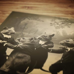 The Dance of Rats, Vintage Victorian Photograph, Wall Decor Art Print ...