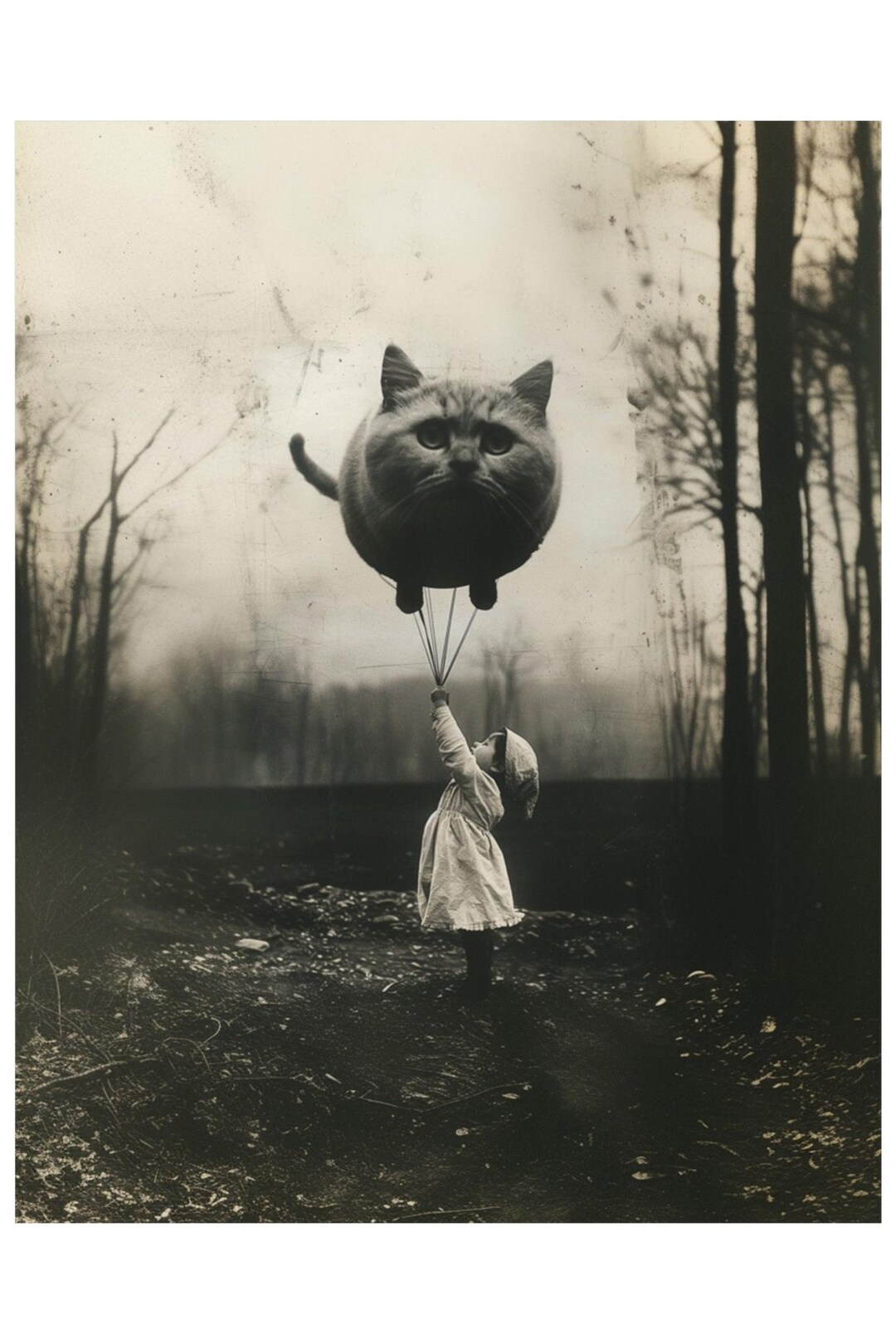 Cat'astro'physicist, Boy With Cat Toy, Goth Vintage Photograph, Occult ...