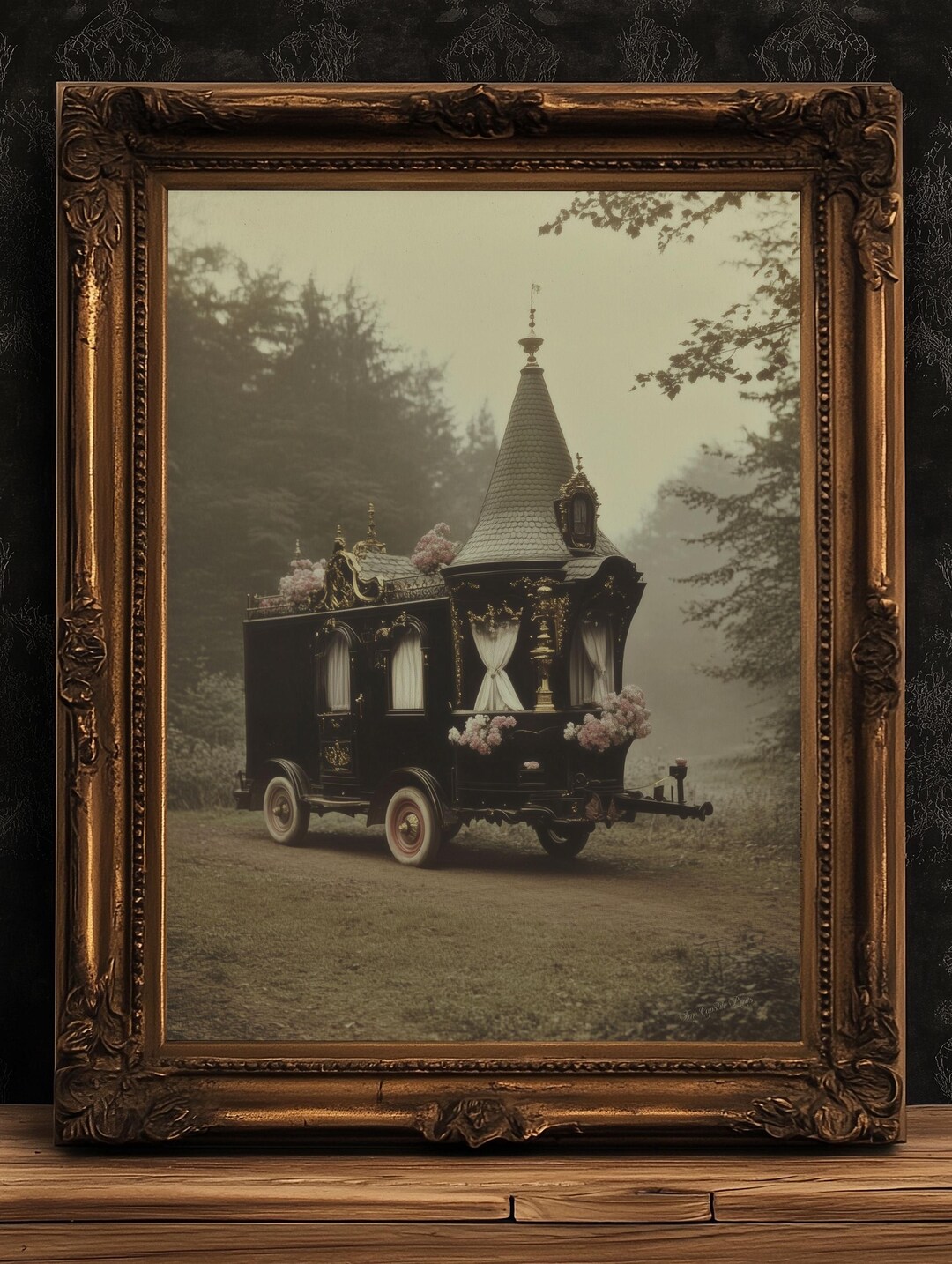 Victorian Gypsy Caravan Art, Vintage Witchy Vanlifers Decor, Whimsigoth ...