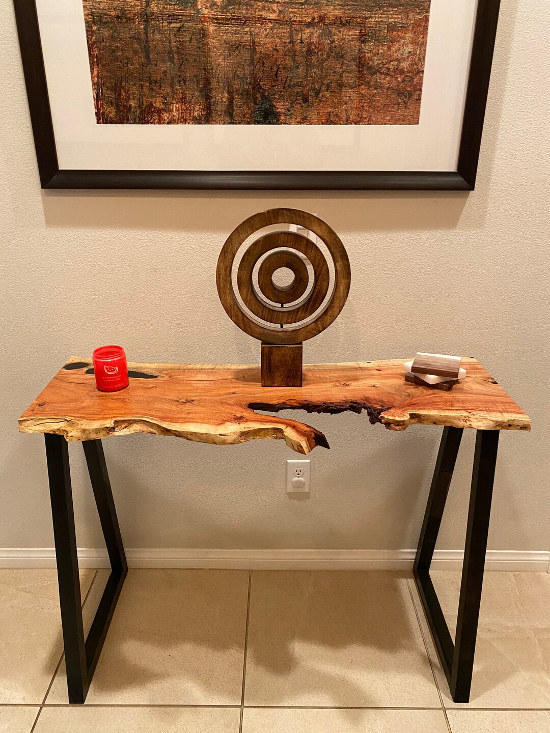 Raw Live Edge Entryway Table - Etsy