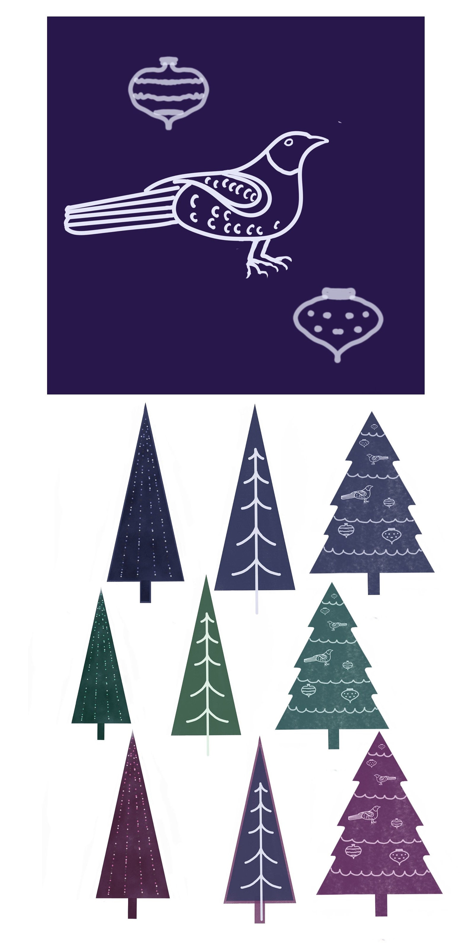 Instant Download, Nordic Christmas Tree Clipart,christmas Tree Clipart ...