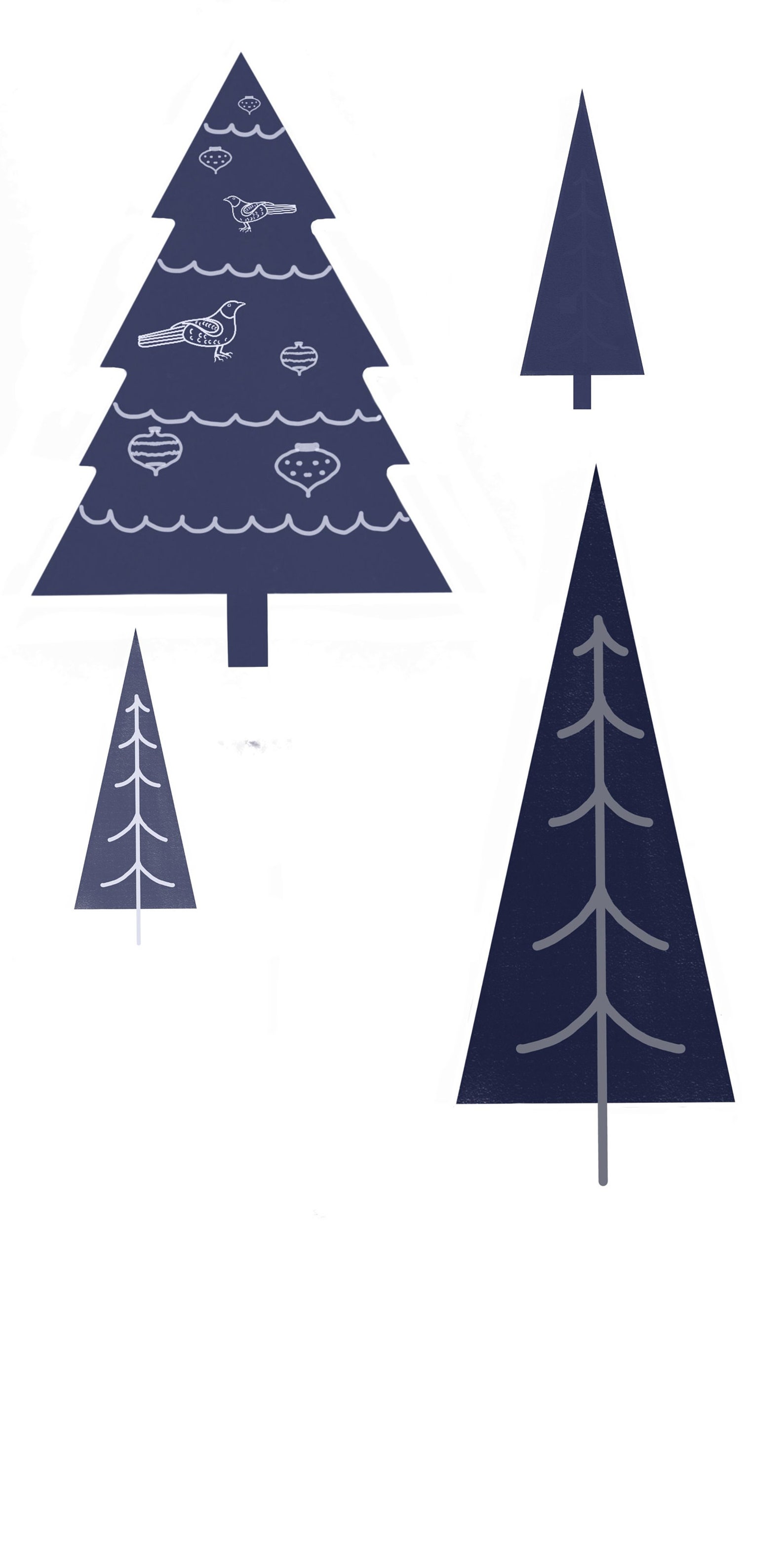 Instant Download, Nordic Christmas Tree Clipart,christmas Tree Clipart ...
