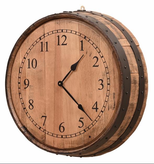 Whiskey Barrel Clock - Etsy