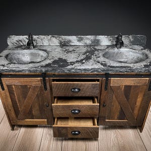 Rustic Barn Door Vanity - Etsy