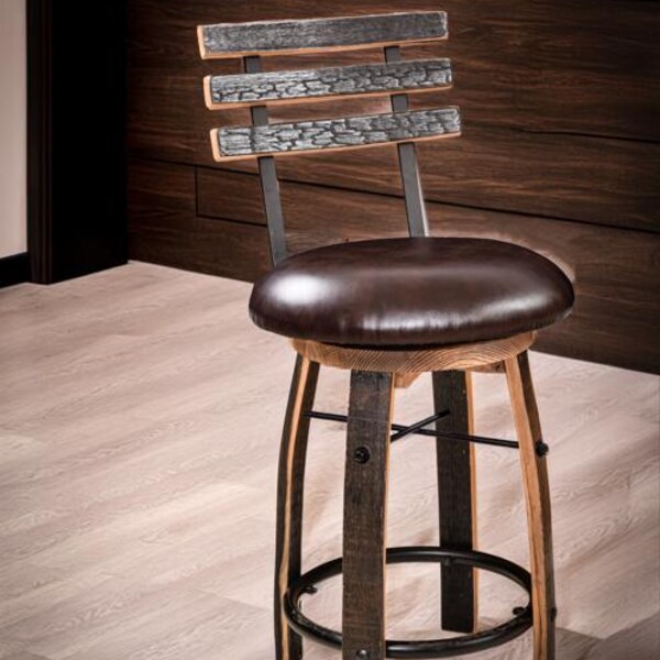 Whiskey Barrel Bar Stools - Etsy