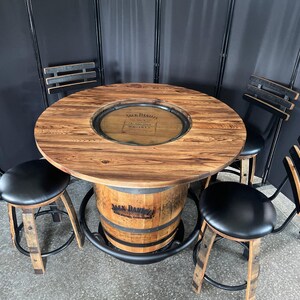 WHISKEY BARREL TABLE Set - Etsy