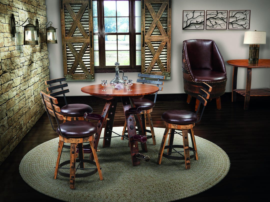 BARREL STAVE TABLE W/swivel - Etsy