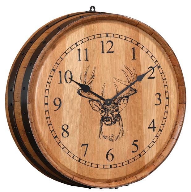 Whiskey Barrel Deer Clock - Etsy