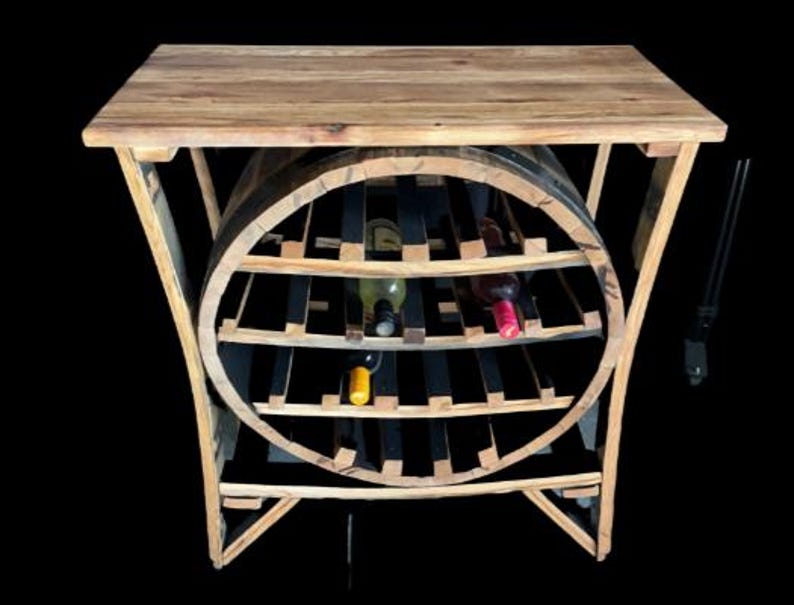 Whiskey Barrel Wine Rack - Etsy