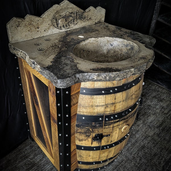 Whiskey Barrel Sink - Etsy
