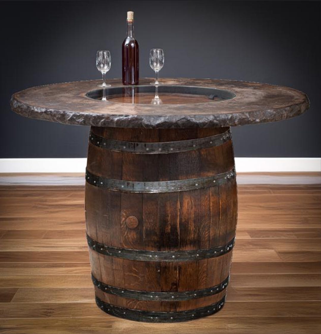 Concrete Top Barrel Table - Etsy