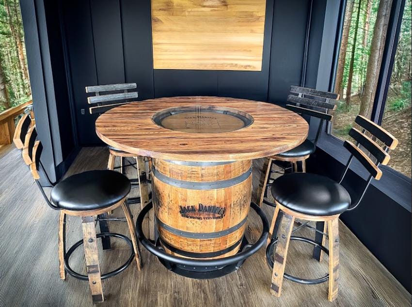WHISKEY BARREL TABLE Set - Etsy
