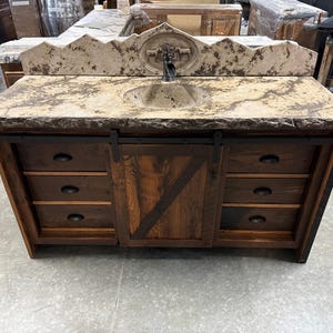 Rustic Barn Door Vanity - Etsy