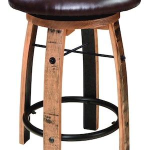 Whiskey Barrel Bar Stool - Etsy