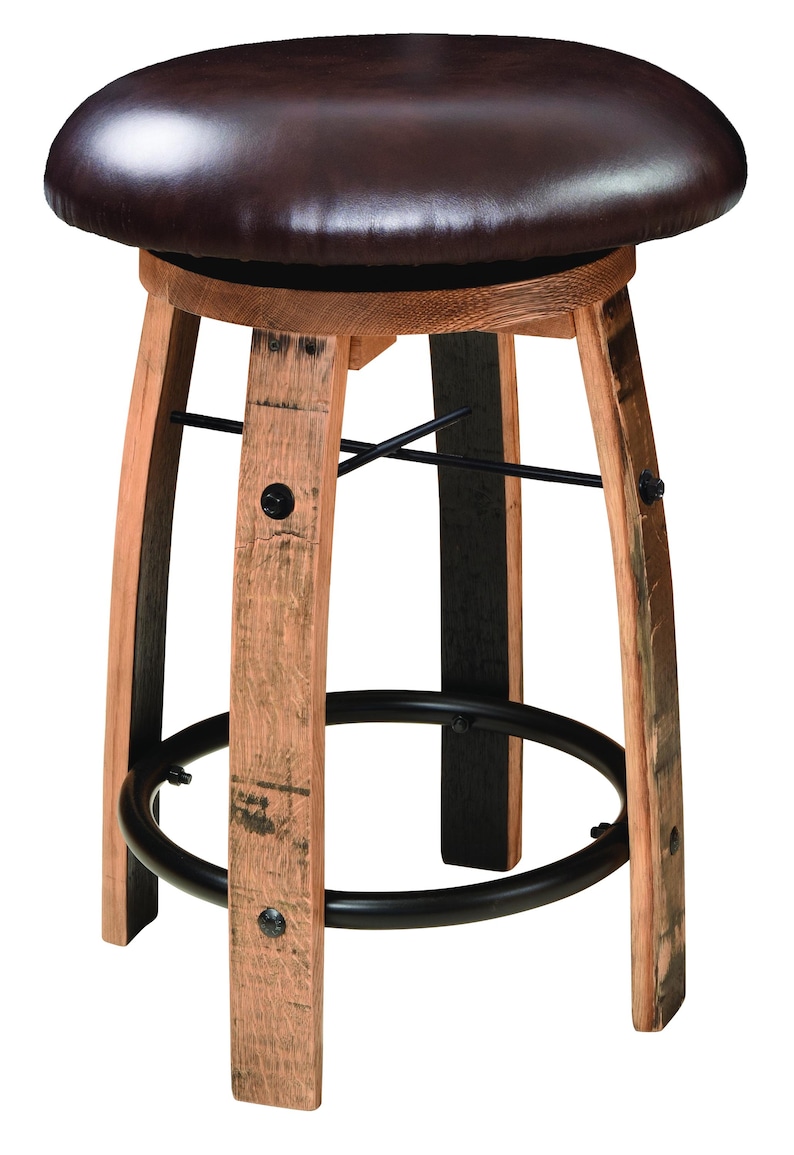 Whiskey Barrel Bar Stool - Etsy