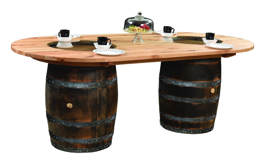 Double Barrel Bar Table - Etsy