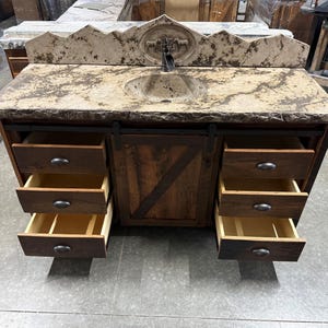 Rustic Barn Door Vanity - Etsy