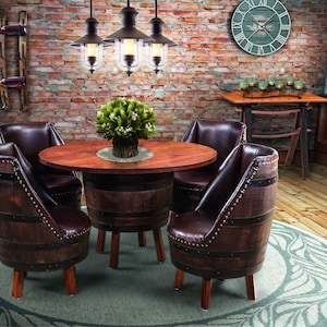 Rustic Barrel Table With Legs - Etsy