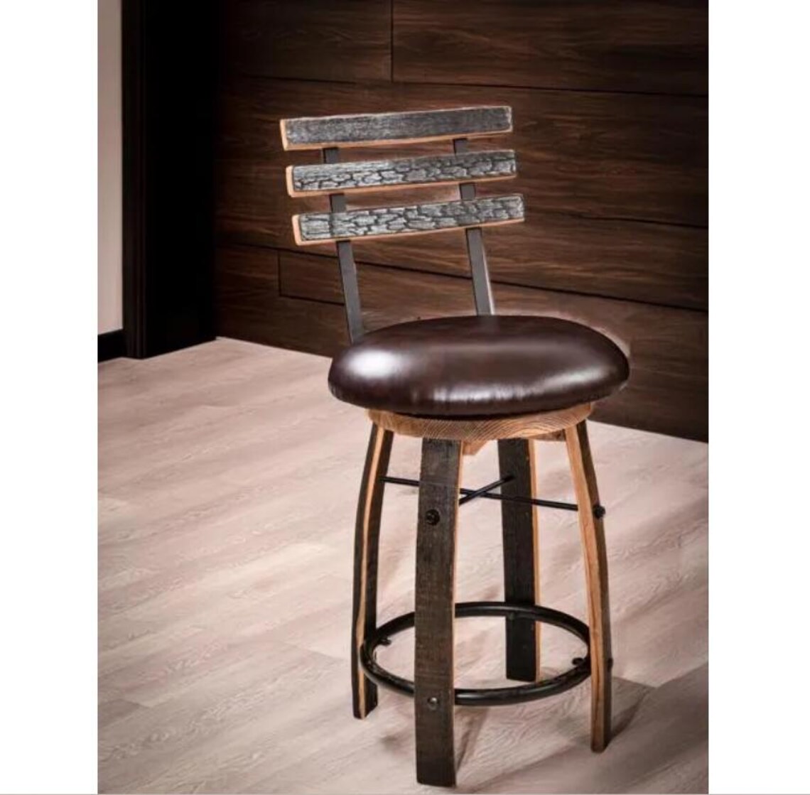 Whiskey Barrel Bar Stool - Etsy
