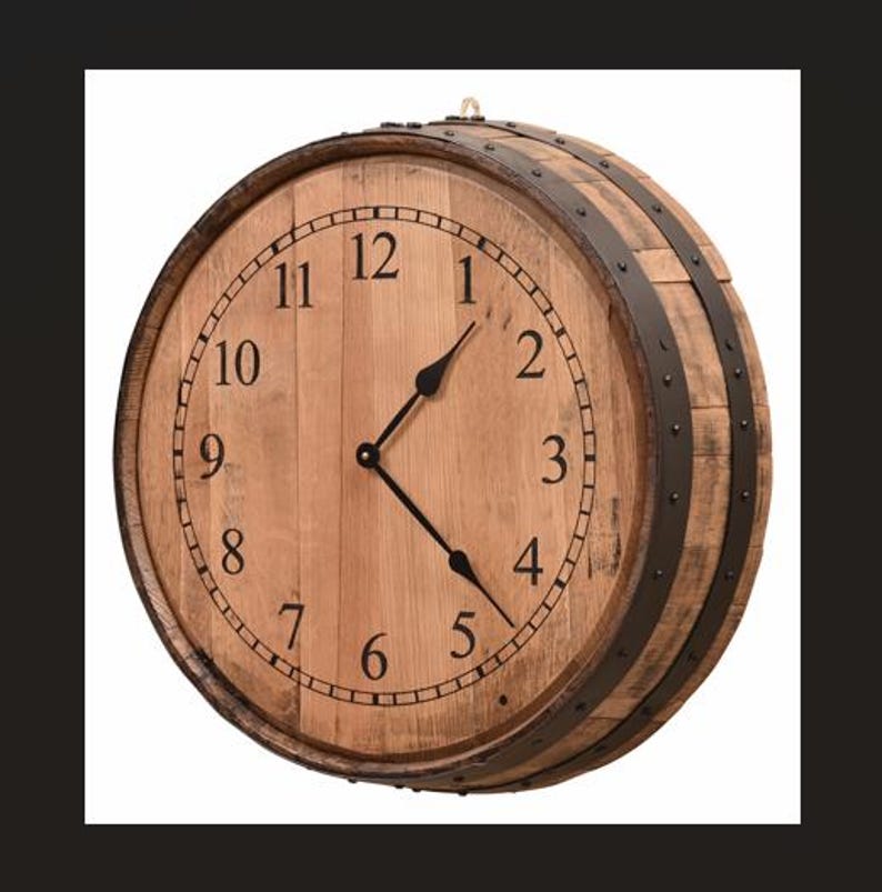 Whiskey Barrel Clock - Etsy