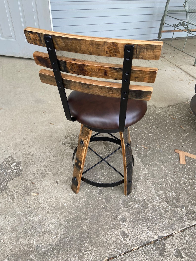 Whiskey Barrel Bar Stool - Etsy