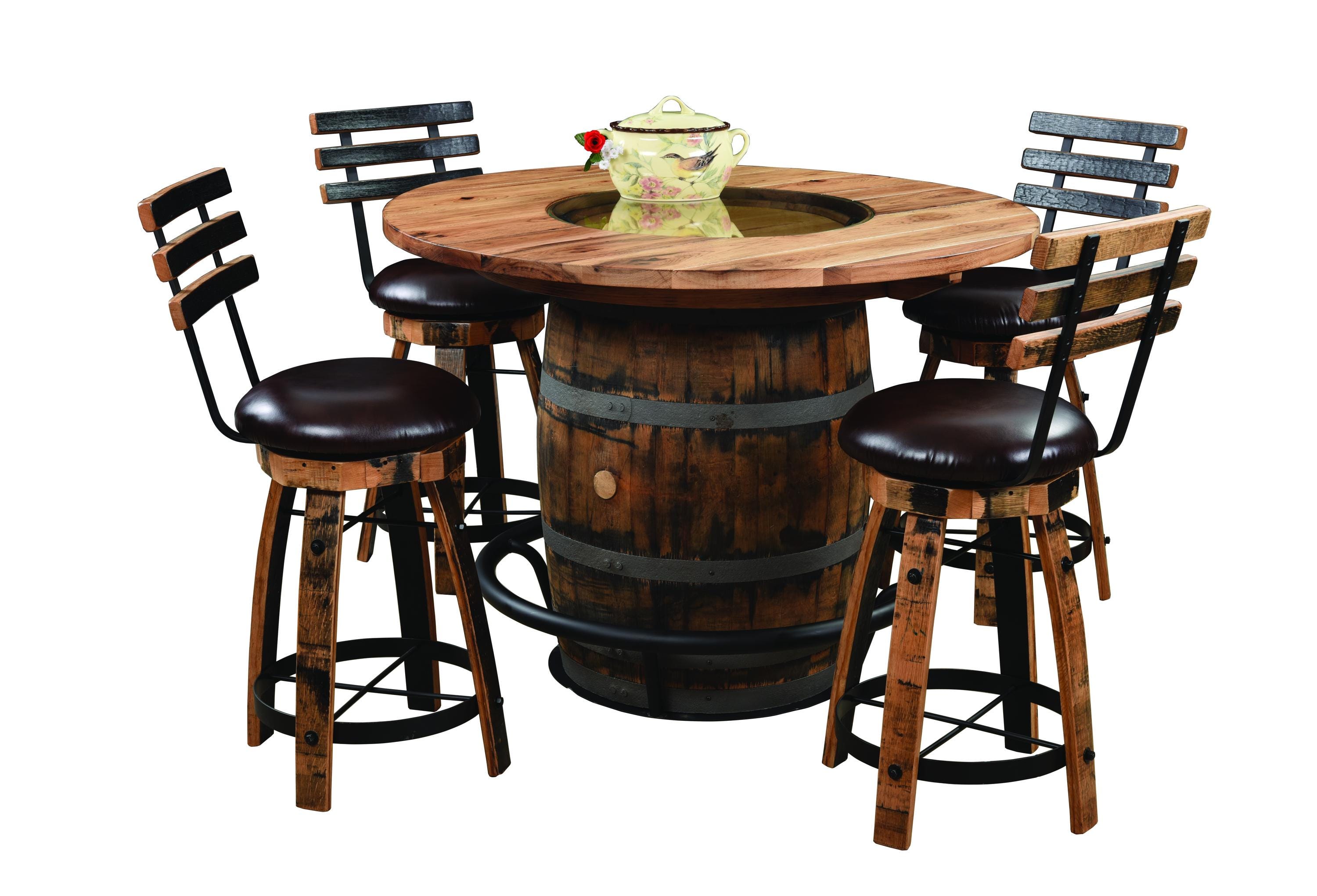 WHISKEY BARREL TABLE Set - Etsy