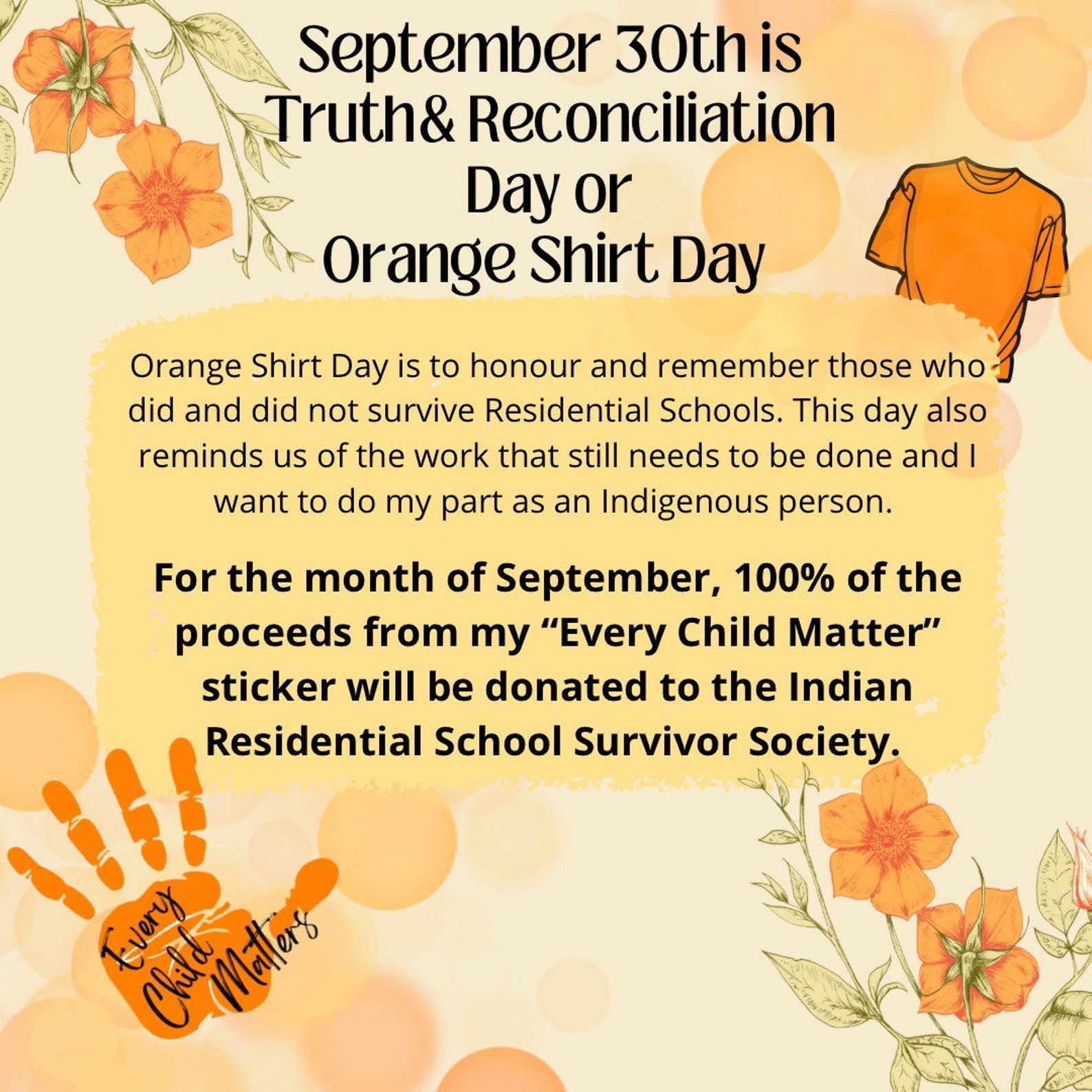 Every Child Matters Handprint Sticker - Etsy