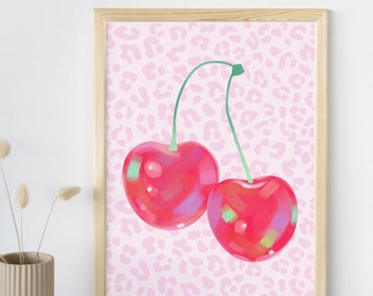 Pink Doberman Wall Art, Pastel Print, Preppy Dog Poster, Fun Playful ...
