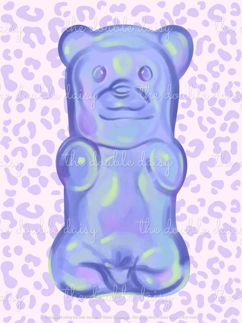 Gummy Bear Preppy Wall Art Pastel Print Preppy Poster Fun - Etsy