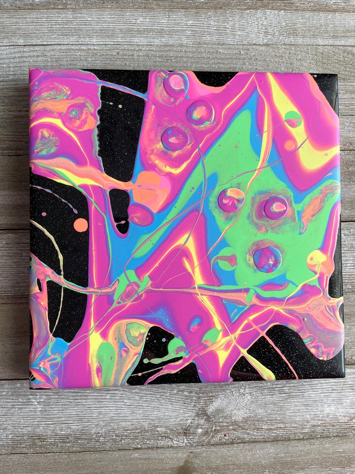 Rainbow Splat Triptych - Etsy