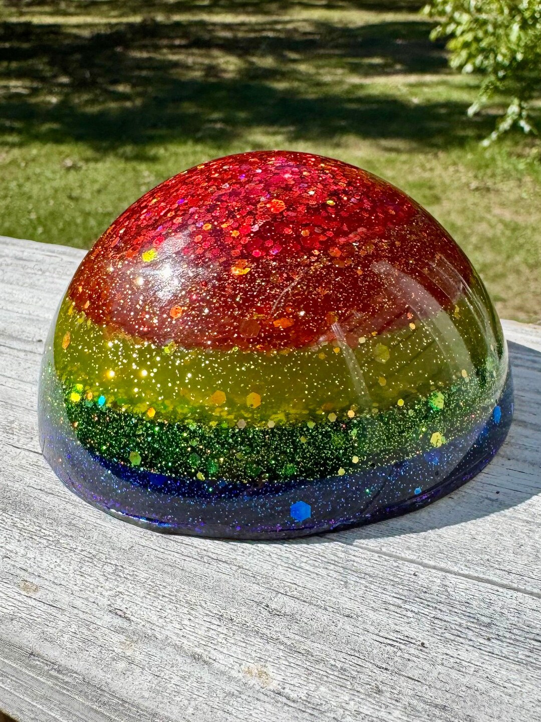 Rainbow Mountain Paperweight - Etsy