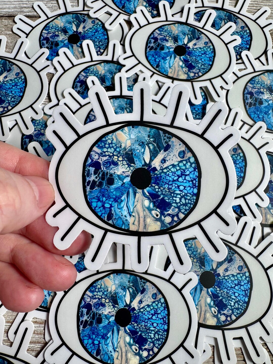Bespattered Facade Evil Eye Protection Symbol Sticker - Etsy