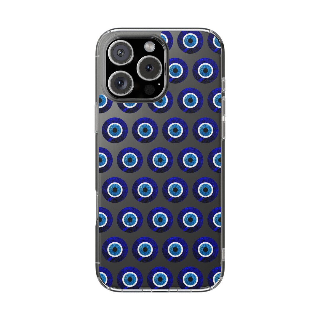 Bespattered Facade Evil Eye Symbol Clear Case Blue Art Phone Accessory ...