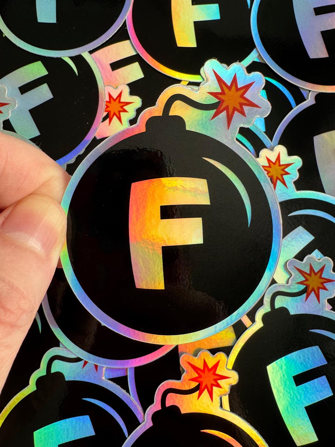 Bespattered Facade F Bomb Holographic Sticker - Etsy