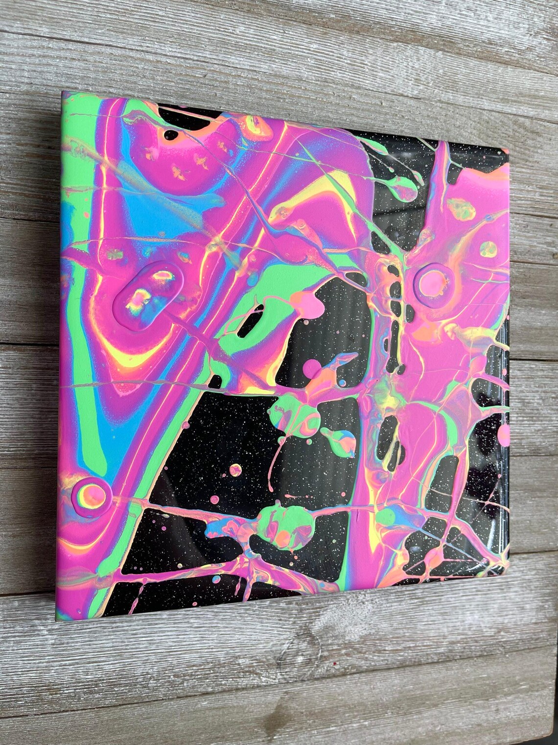 Rainbow Splat Triptych - Etsy