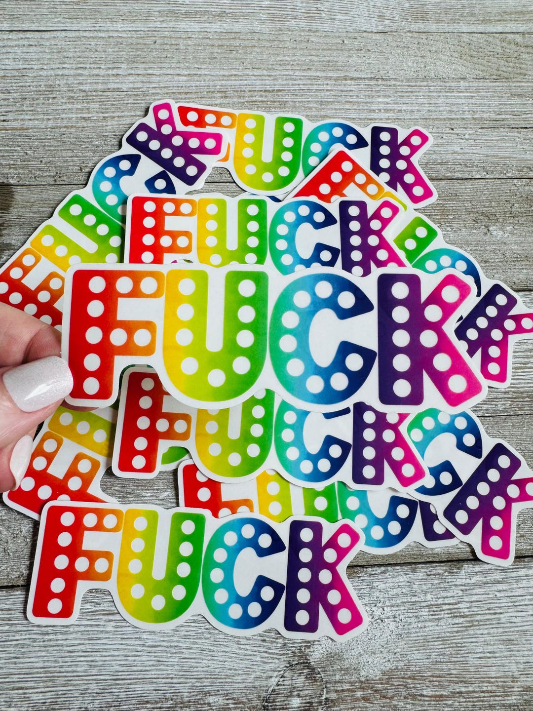 Bespattered Facade Everyone's Favorite Word Rainbow Clear Sticker - Etsy