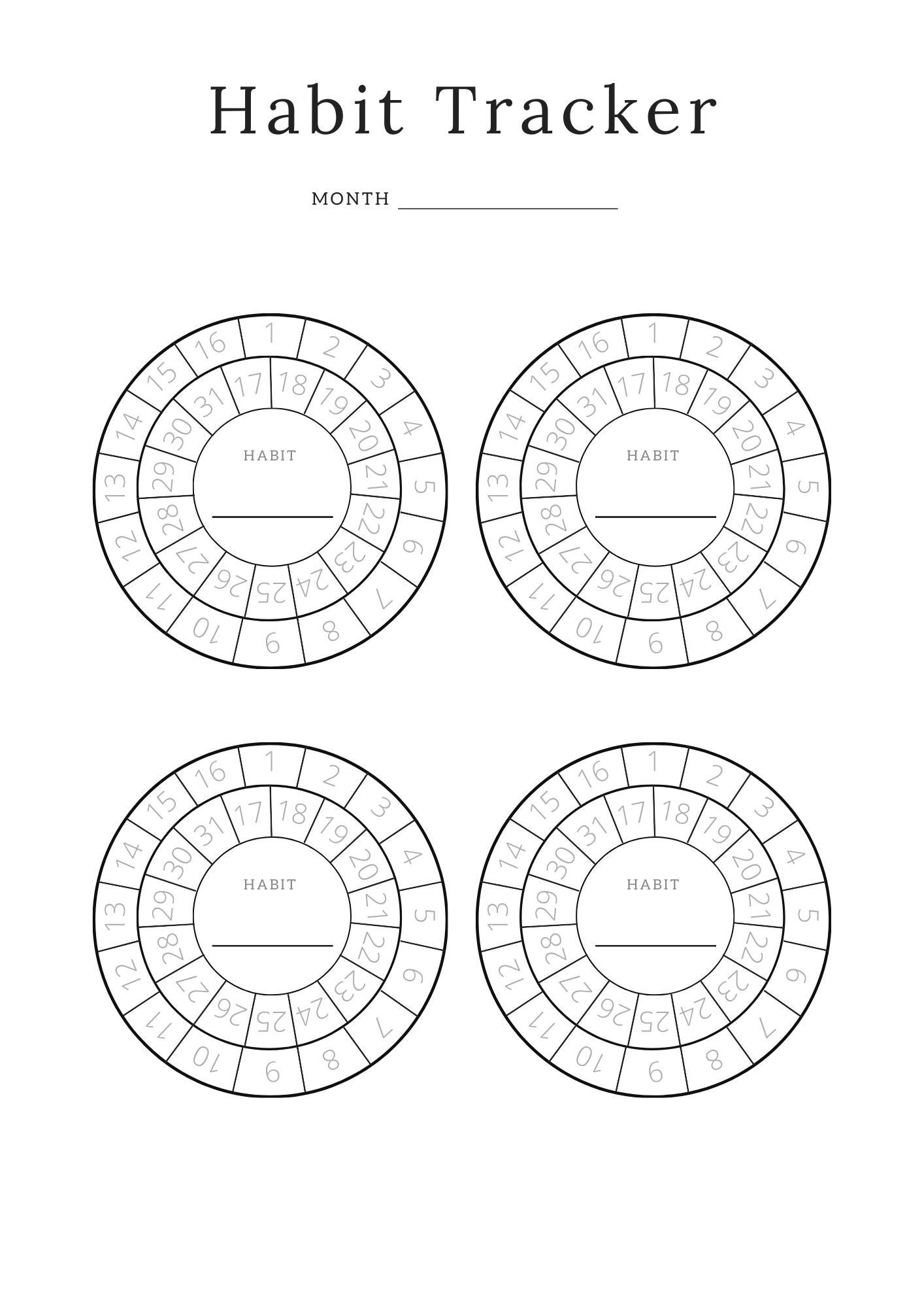 Habit Tracker Bundle, Instant PDF Download, Track Habits - Etsy